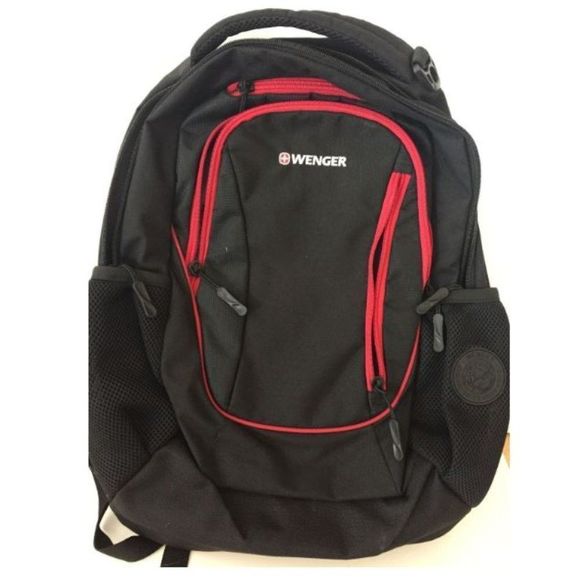Wenger | Bags | Wenger Black Three Pocket Backpack With Organizer ...